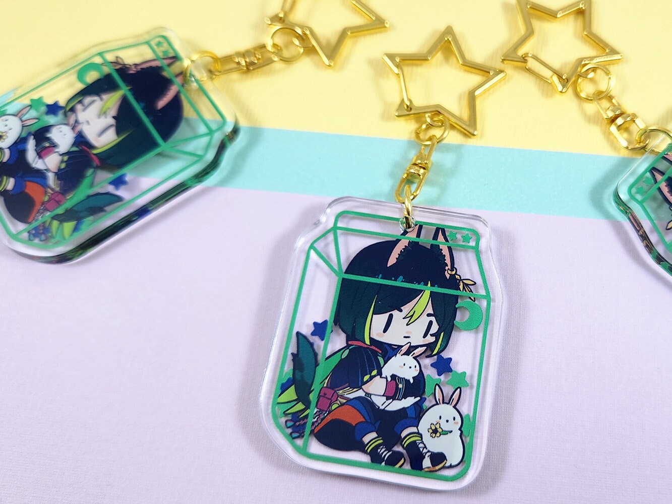 PART 5 Genshin Impact 2" Double-sided Acrylic Keychain Charm Game Milk ...
