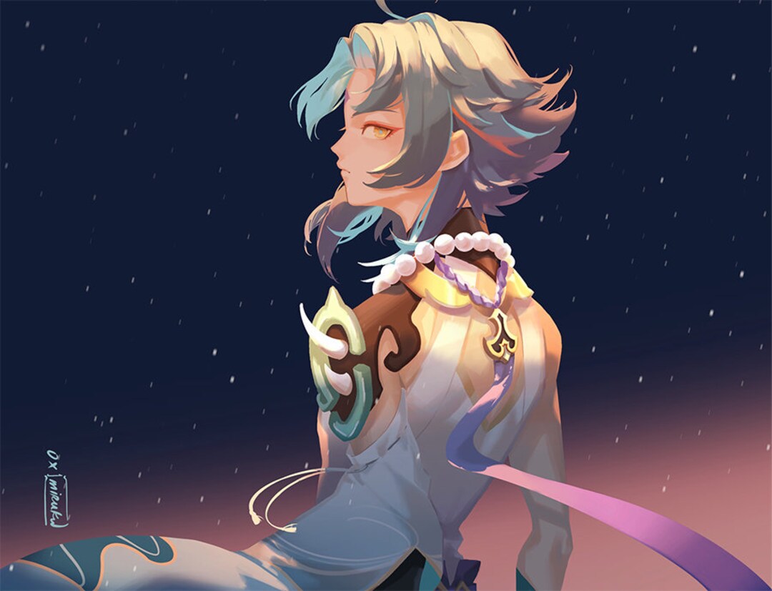 11x8.5 Genshin Impact Xiao Art Print Anime Wall Art Poster 100lb Heavy ...