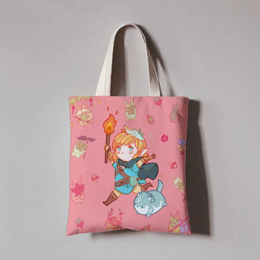 Link BOTW Tote Bag | Cute Game Anime | Breath of the Wild | Zelda ...