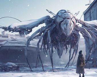 Arachnobot 3 - Scifi Worlds Poster - Landscape - 18x12, 30x20, 36x24 ...