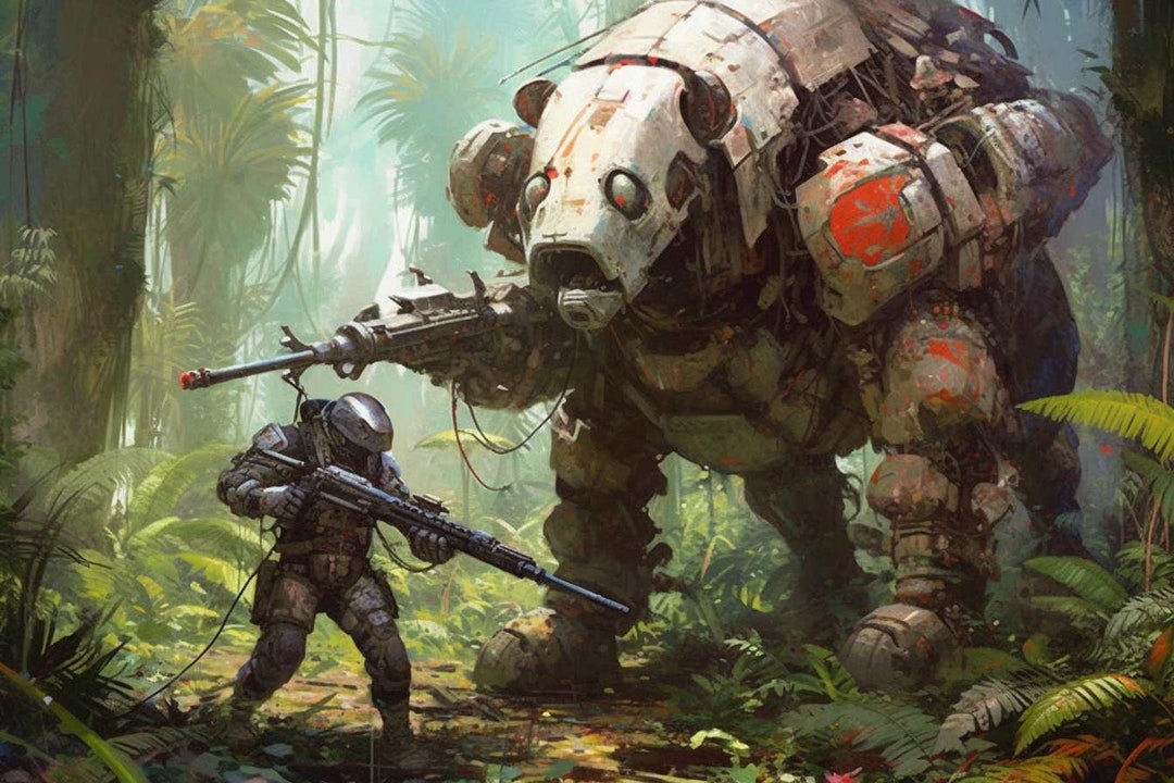 Robot Scenes 9 Robot Scenes Series Sci-fi Poster Landscape 18x12, 30x20 ...