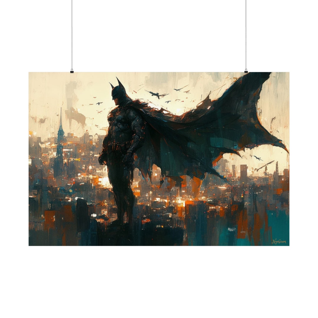 Batman L 7 Sups Fanart Poster Landscape 18x12, 30x20, 36x24, 54x36 ...