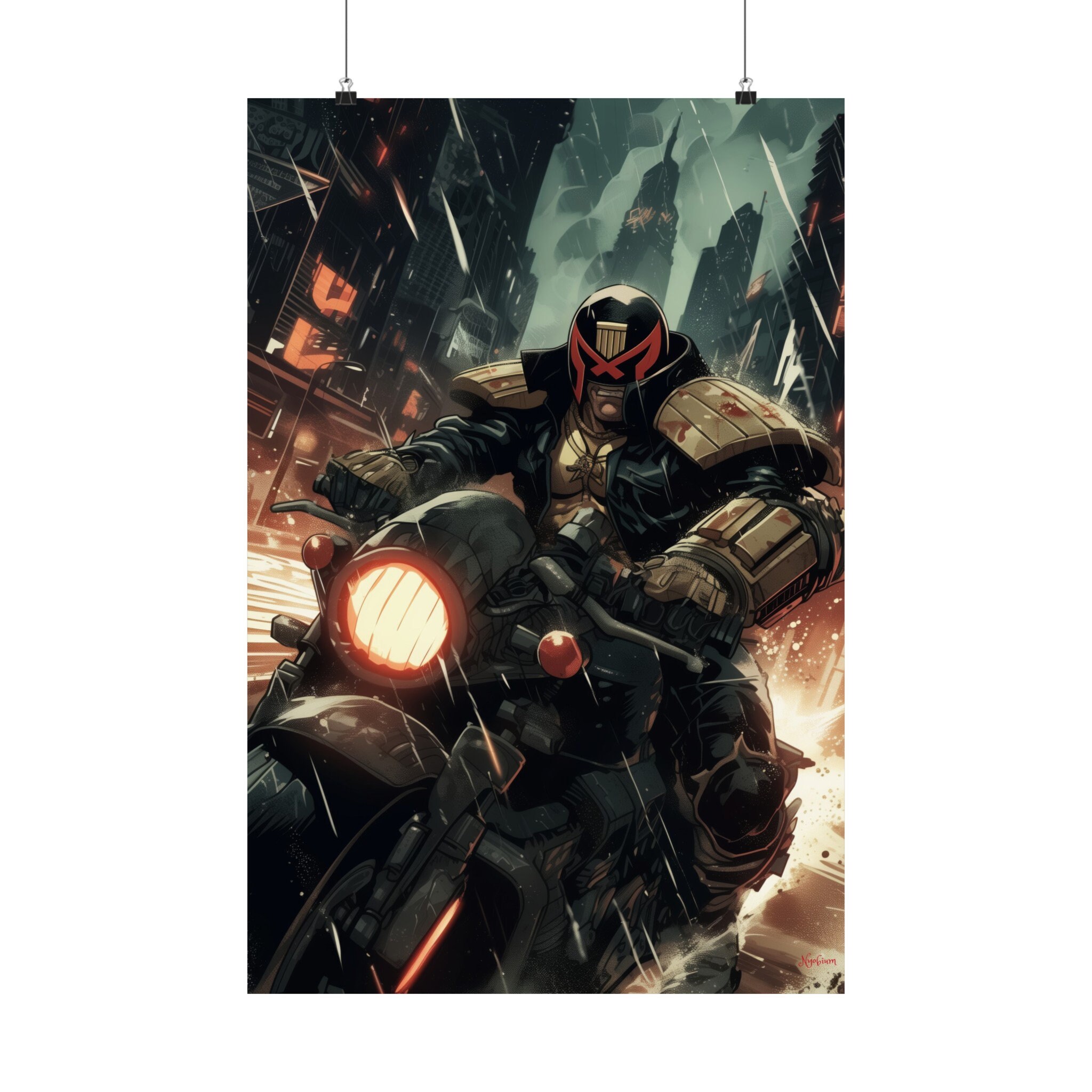 Judge Dredd 6 Comic Sups Fanart Poster Portrait 12x18, 20x30, 24x36, 36x54 Museum Grade Matte ...