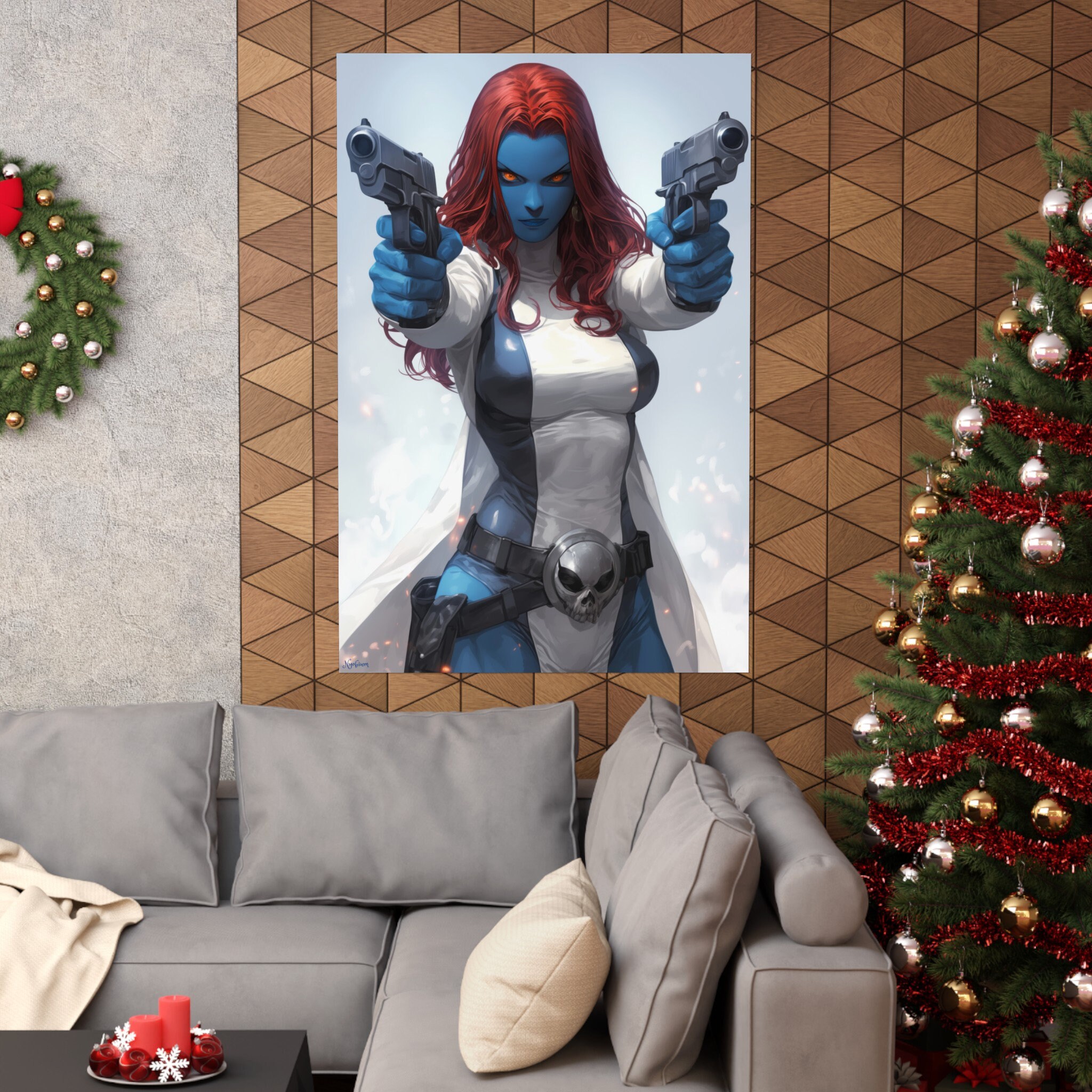 Mystique 1 Comic Sups Fanart Poster Portrait 12x18, 20x30, 24x36, 36x54 ...