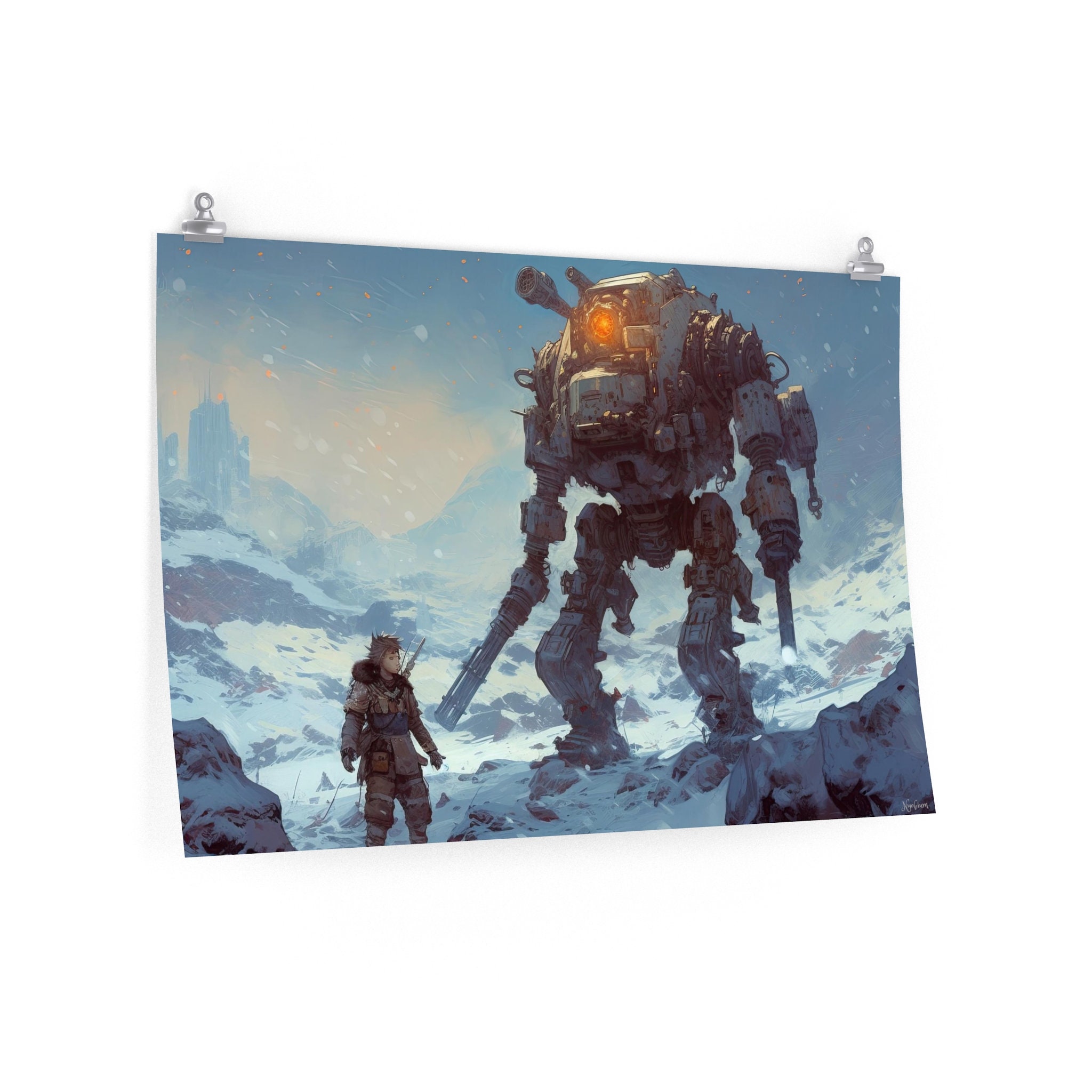 Robot Scenes 10 - Robot Scenes Series Sci-fi Poster -- Landscape ...