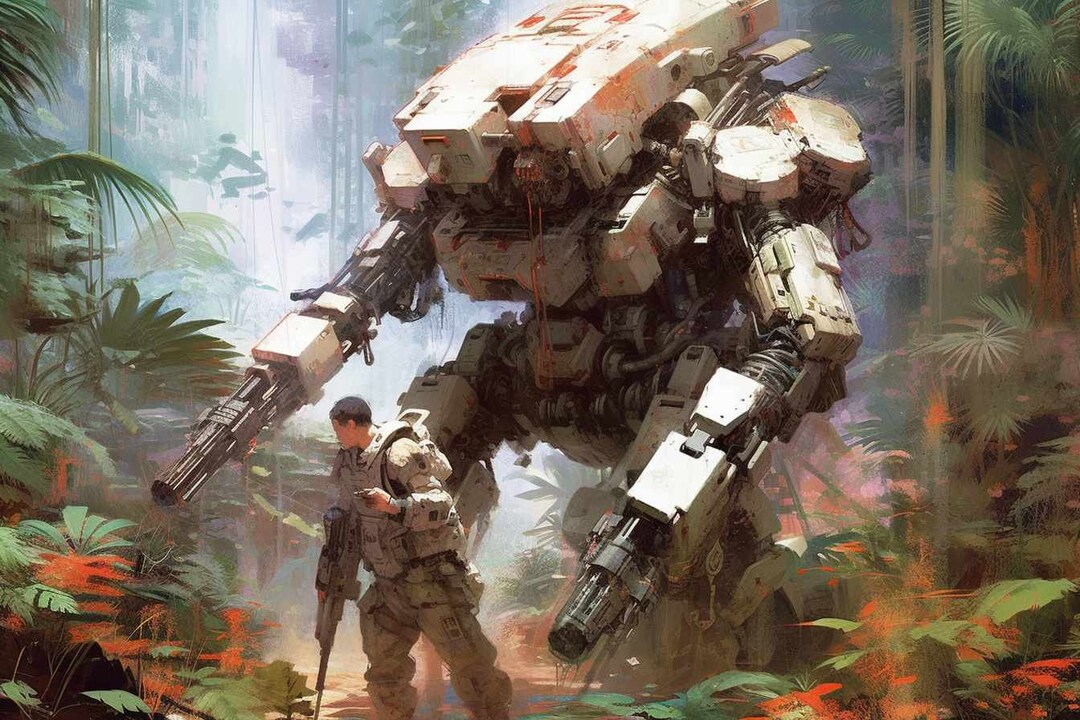 Robot Scenes 8 Robot Scenes Series Sci-fi Poster Landscape 18x12, 30x20 ...