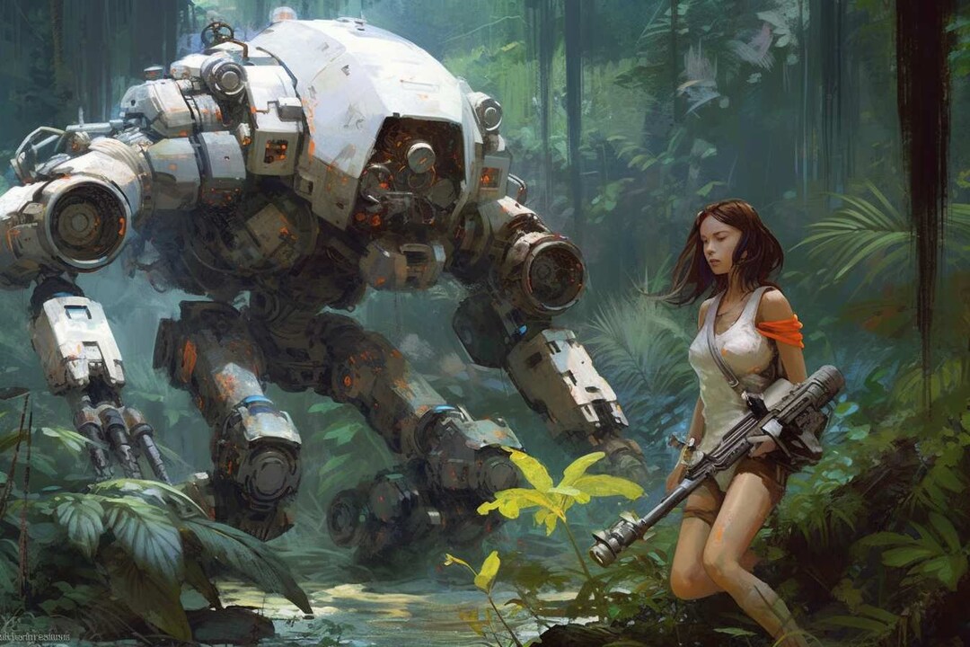 Robot Scenes 3 Robot Scenes Series Sci-fi Poster Landscape 18x12, 30x20 ...