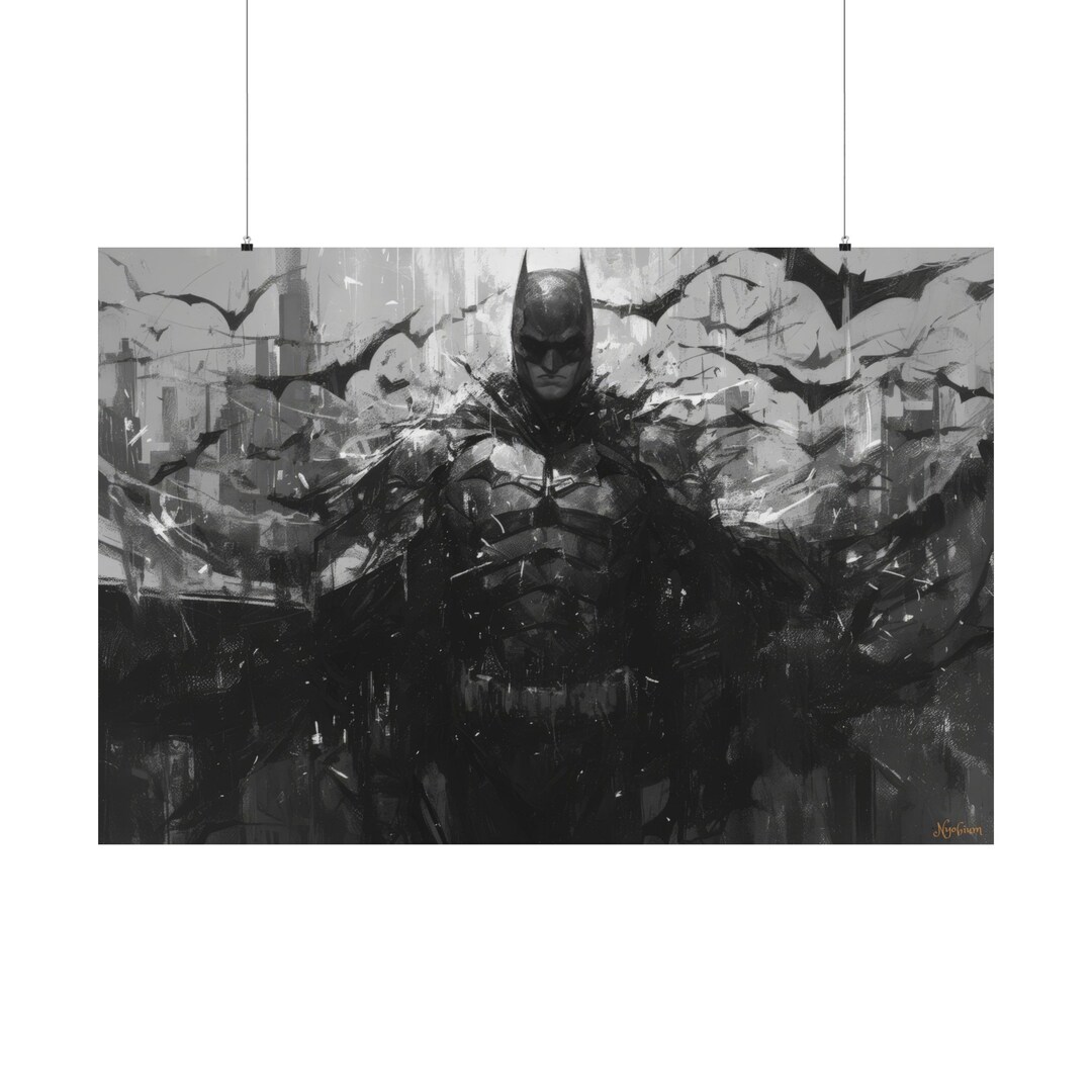Batman L 9 Sups Fanart Poster Landscape 18x12, 30x20, 36x24, 54x36 ...