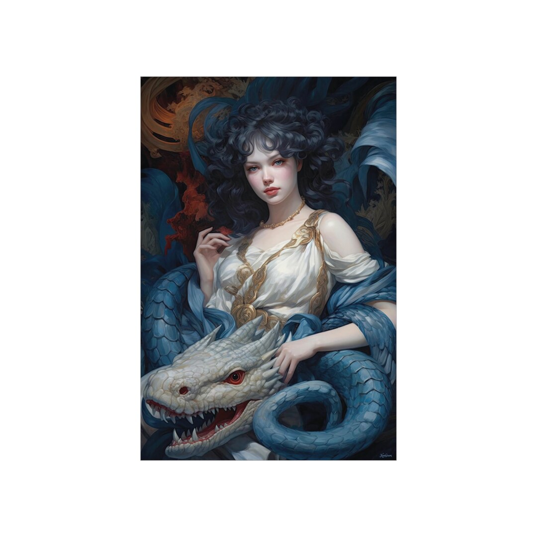 Fantasy Girl 1 Fantasy Poster Portrait 12x18 20x30 24x36 Museum Grade Matte Paper By Nyobium