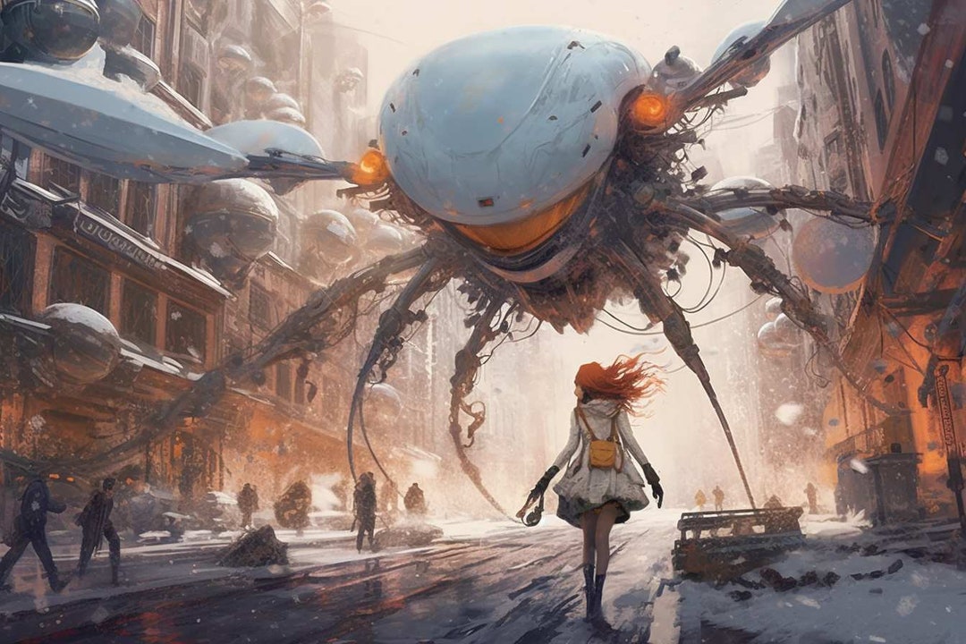 Arachnobot 2- Scifi Worlds Poster - Landscape - 18x12, 30x20, 36x24 ...