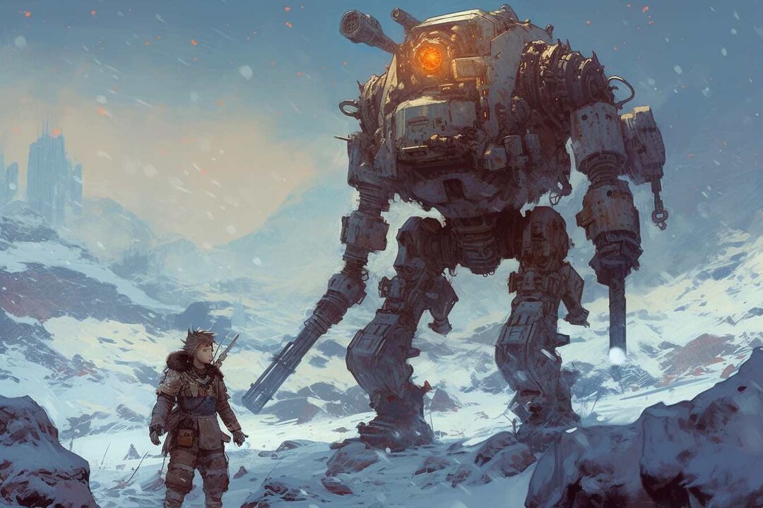 Robot Scenes 10 - Robot Scenes Series Sci-fi Poster -- Landscape ...