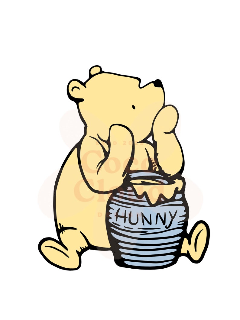 Winnie Pooh Hunny Pot Clipart, Transparent PNG, Commercial Use (digital ...