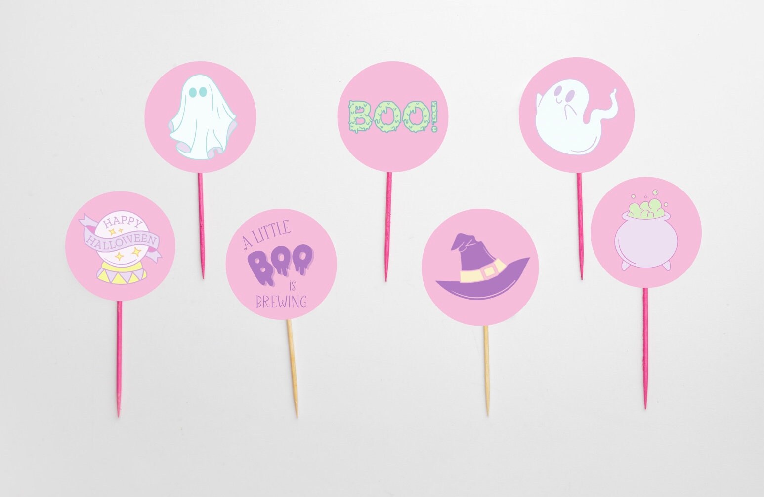 PRINTABLE Cupcake Toppers A Little Boo is Brewing Girl Baby - Etsy