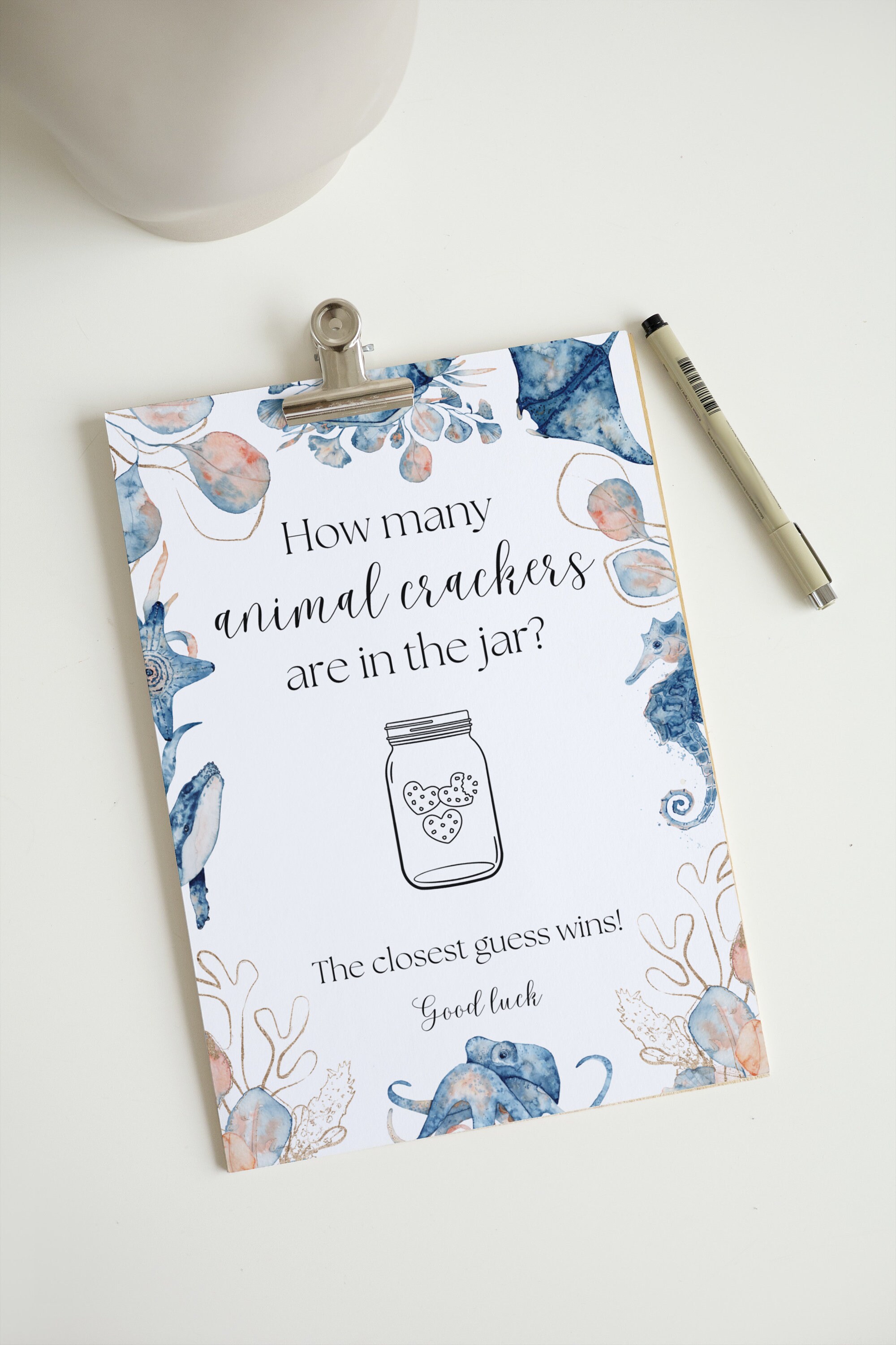 Under the Sea 30 Baby Shower Game Mermaid Summer Bundle - Etsy