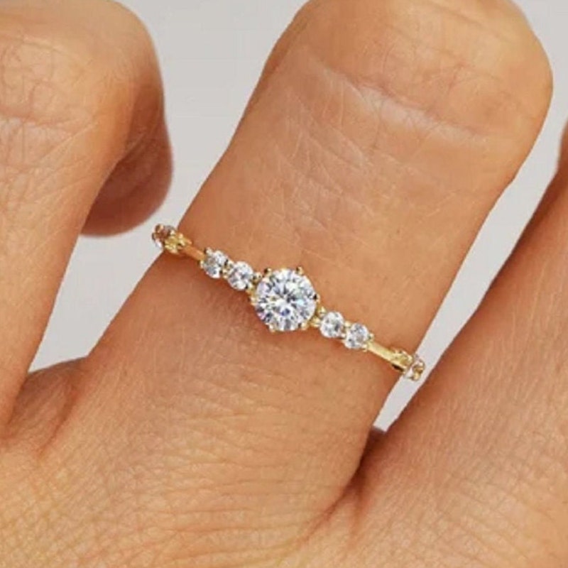 Minimal Diamond Ring - Etsy