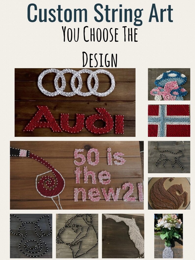 CUSTOM STRING ART // You Make the Design - Etsy