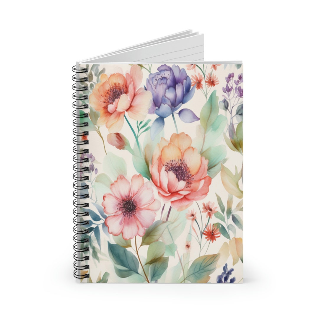 Floral Watercolor Notebooks - Etsy
