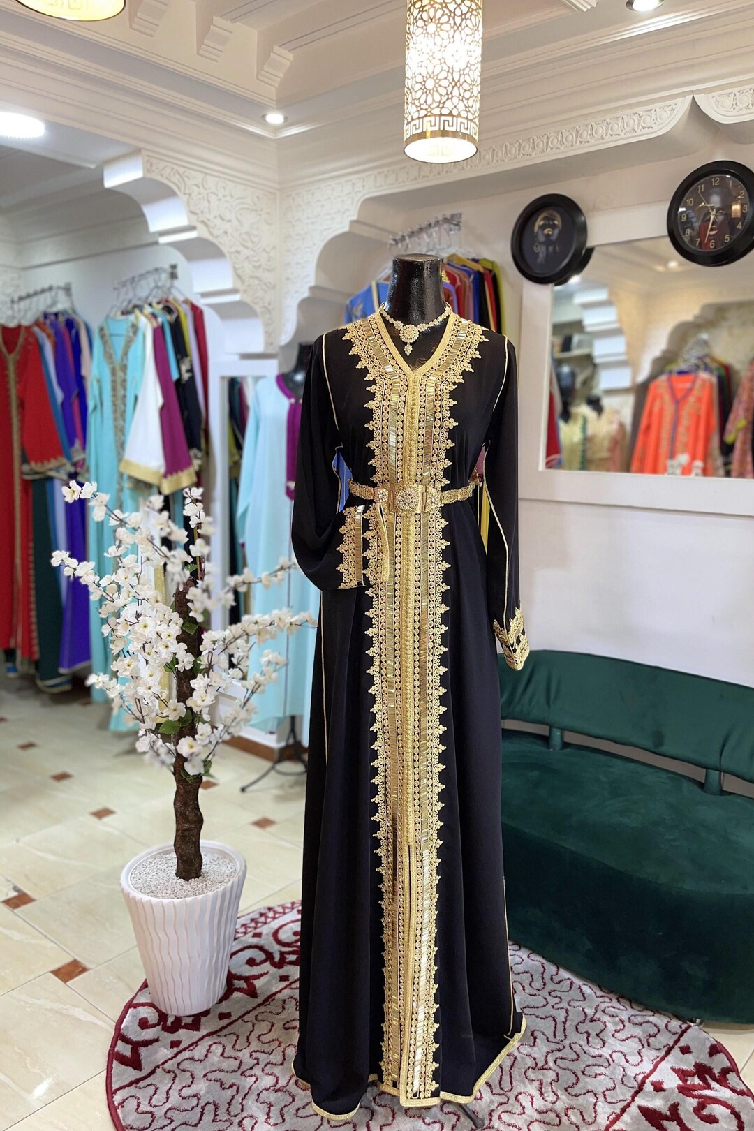 Moroccan Kaftan , Moroccan Caftan With Embroidery and Beading , Handmade Moroccan Caftan - Etsy