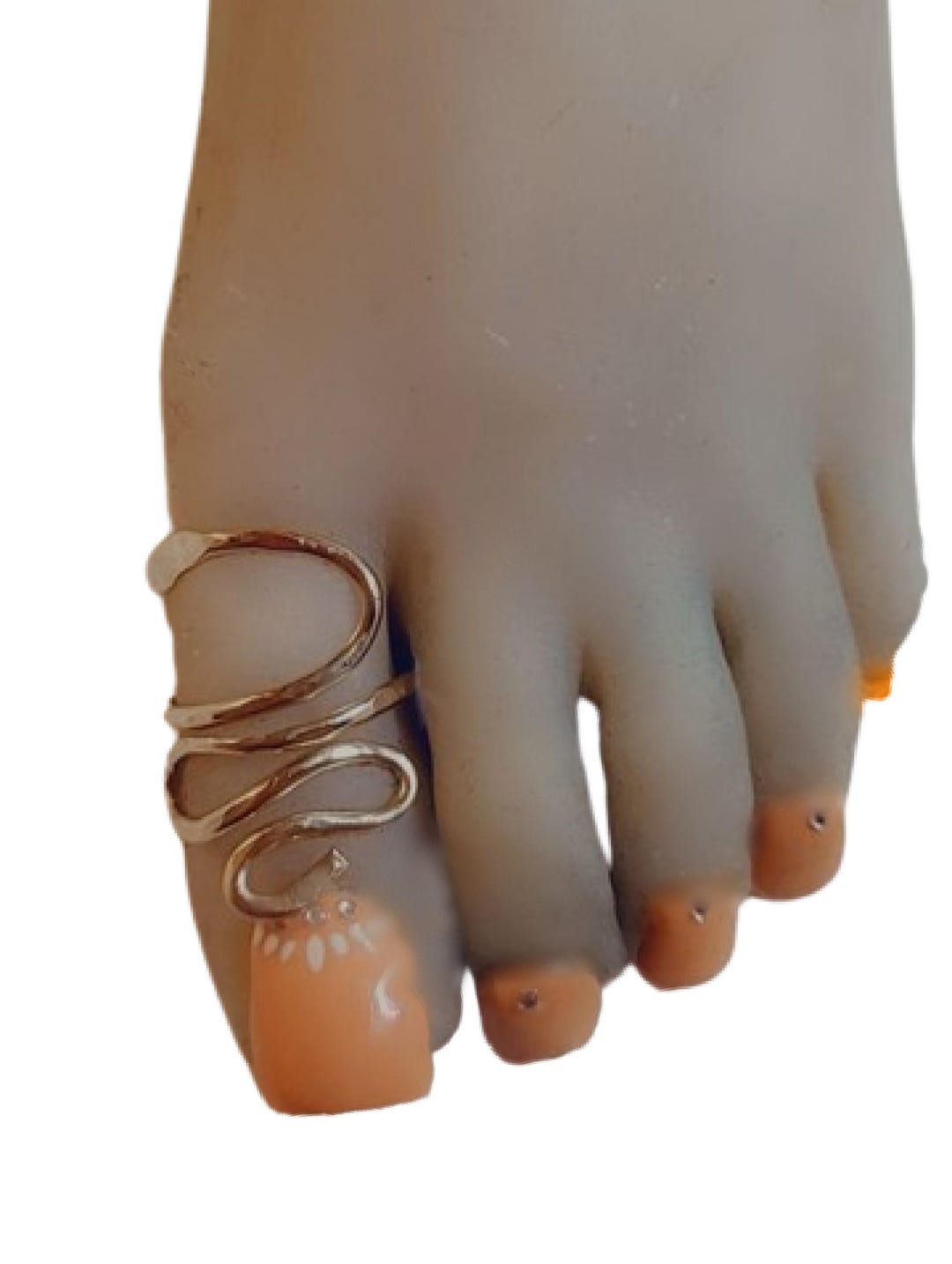 14k Gold Filled Swirl Big Toe Ring, Gold Toe Ring for the Big Toe, Adjustable Swirl Toe Ring ...