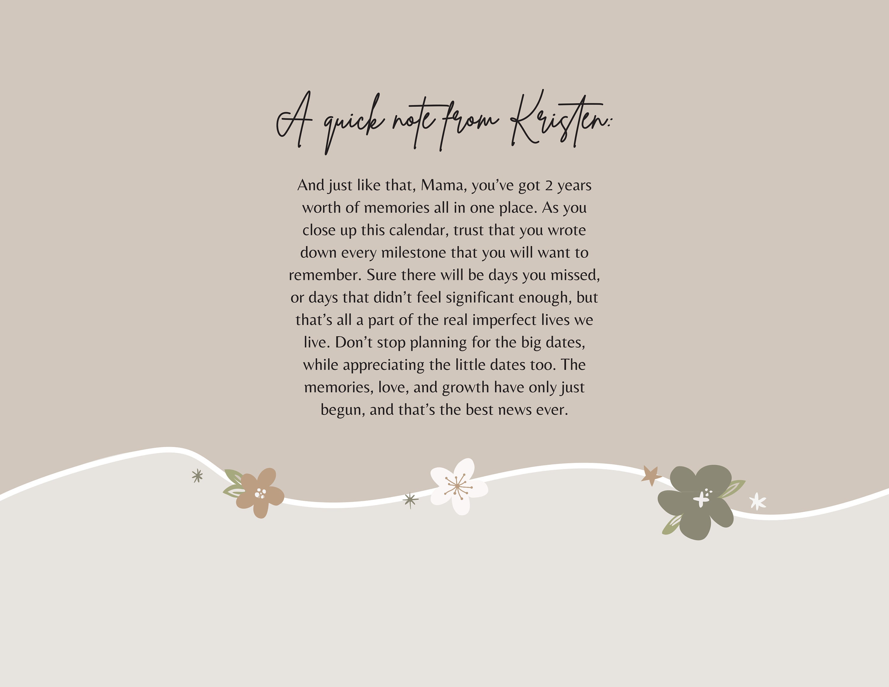 The Modern Milestones Time Capture, Calendar for First Time Moms ...