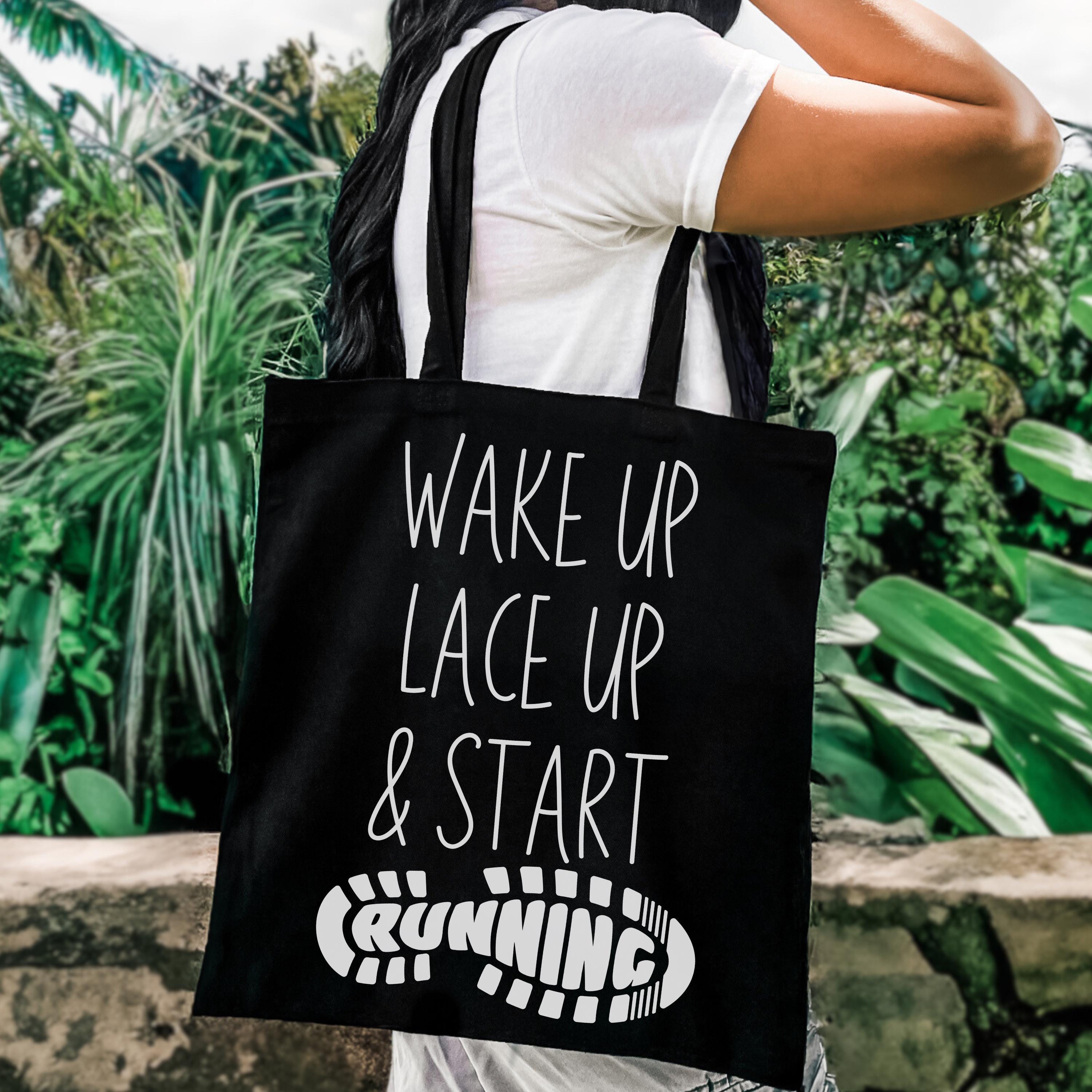 Funny Runner Tote Bag: 'running is My Therapy' Cotton Canvas - Etsy