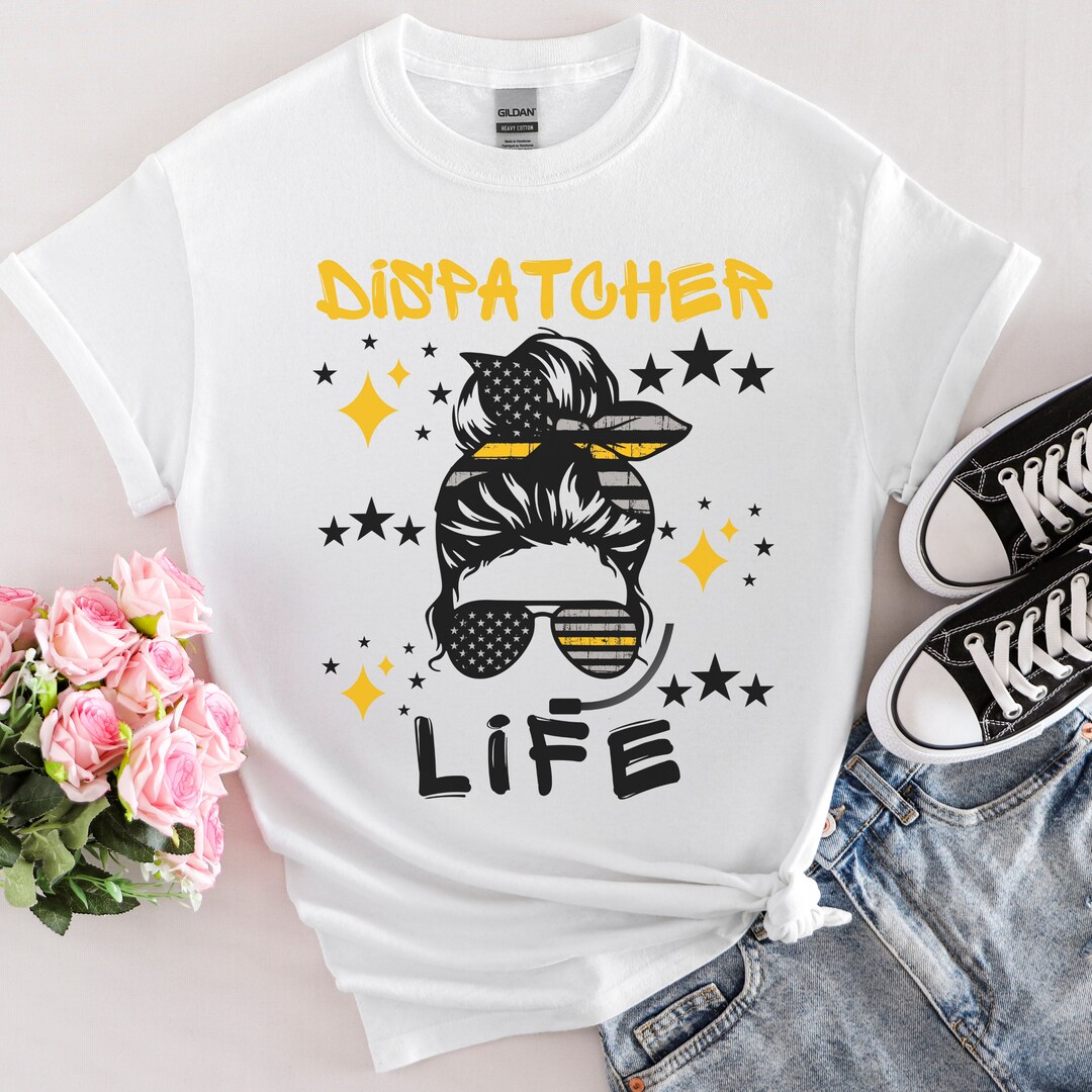 911 Dispatcher T-shirt: Thin Gold Line, First Responder Support - Etsy