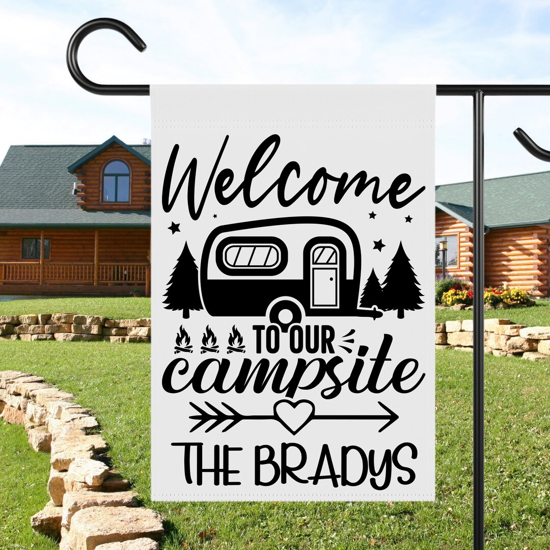 Custom Camping Flag, Personalized Camping Flag, Family Camper Flag ...