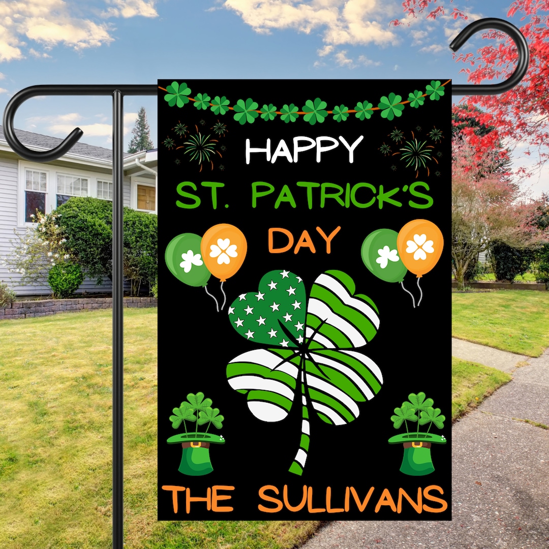 Custom St. Patrick's Day Flag, Gift for St. Parrick's Day, Outdoor Home ...