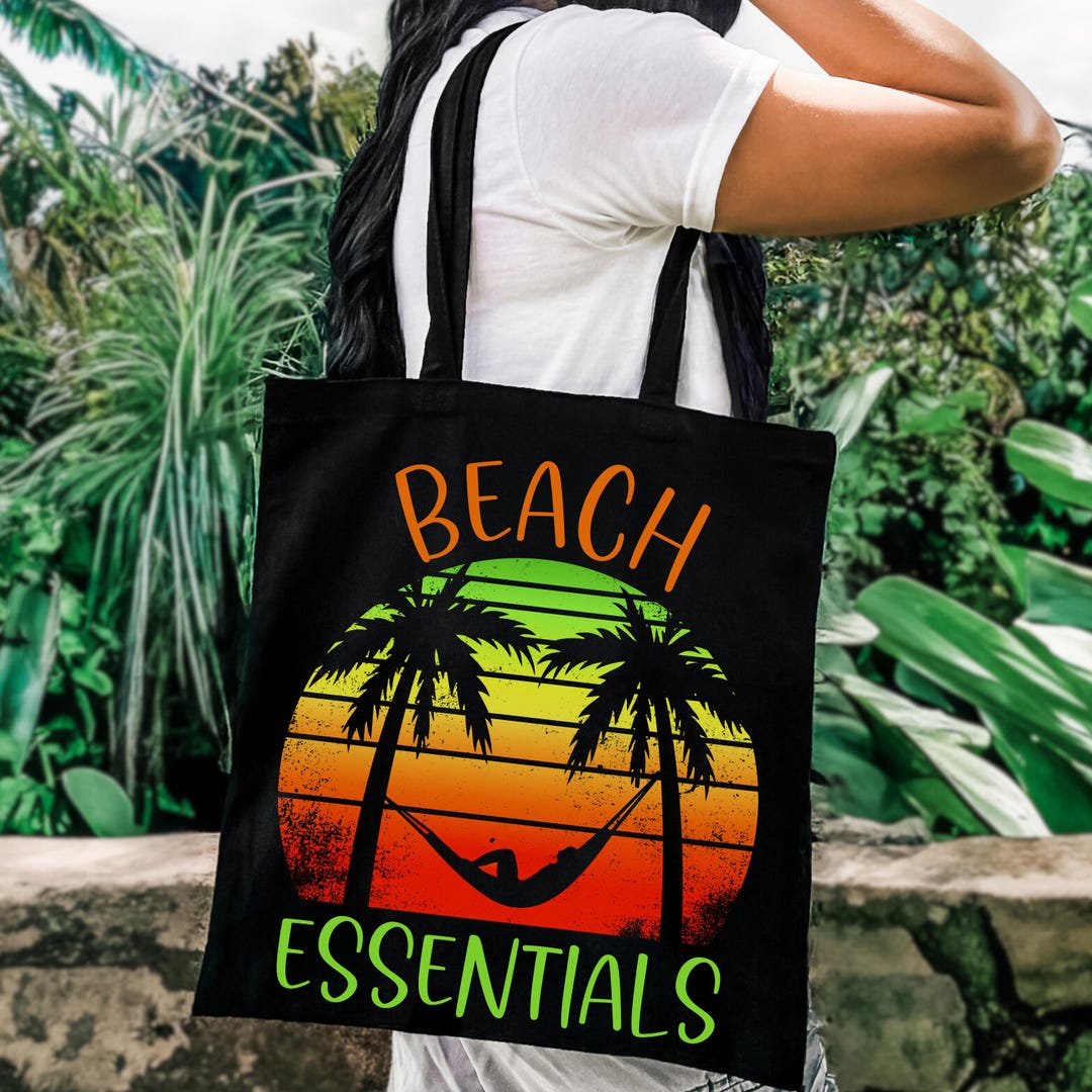 Beach Bag, Vacation Tote Bag, Cute Beach Tote, Reusable Tote Bag, Gift ...