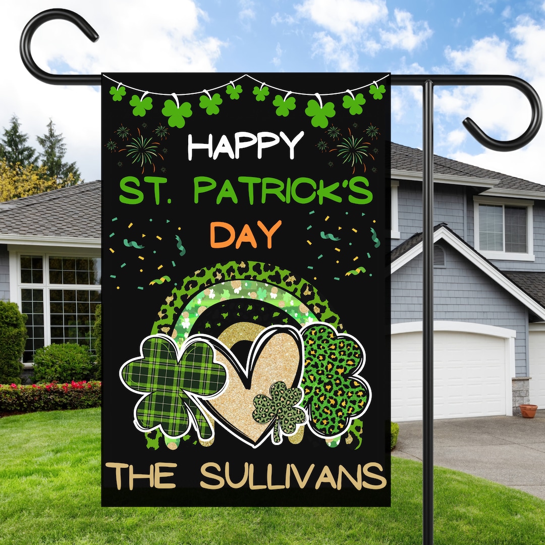 Custom St. Patrick's Day Flag, Gift for St. Parrick's Day, Outdoor Home ...