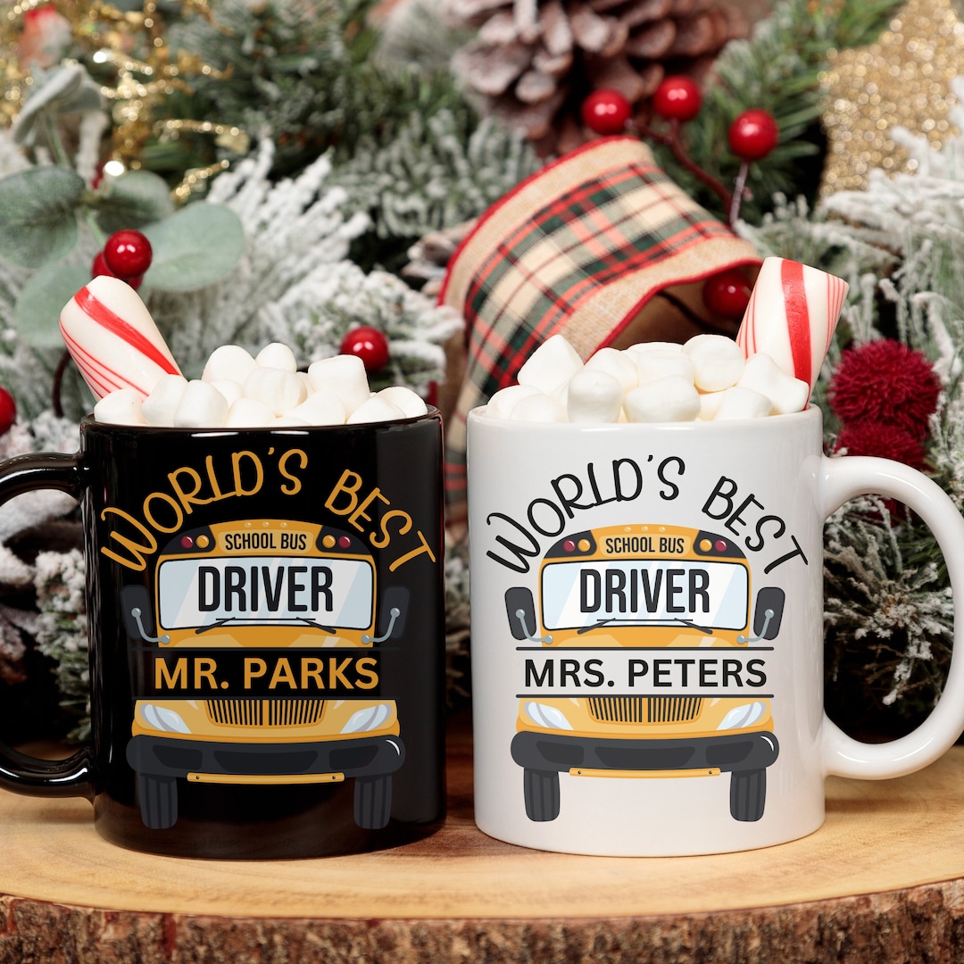 Personalized Gift for Bus Driver, Custom Bus Driver Mug, Gift for ...