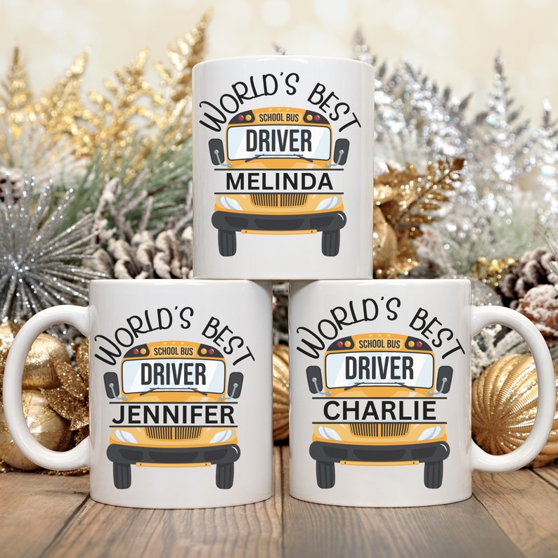 Personalized Gift for Bus Driver, Custom Bus Driver Mug, Gift for ...