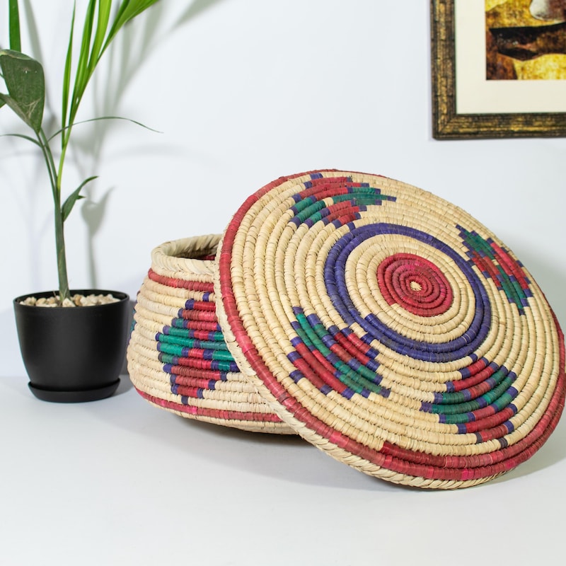7 African Basket With Lid - Etsy
