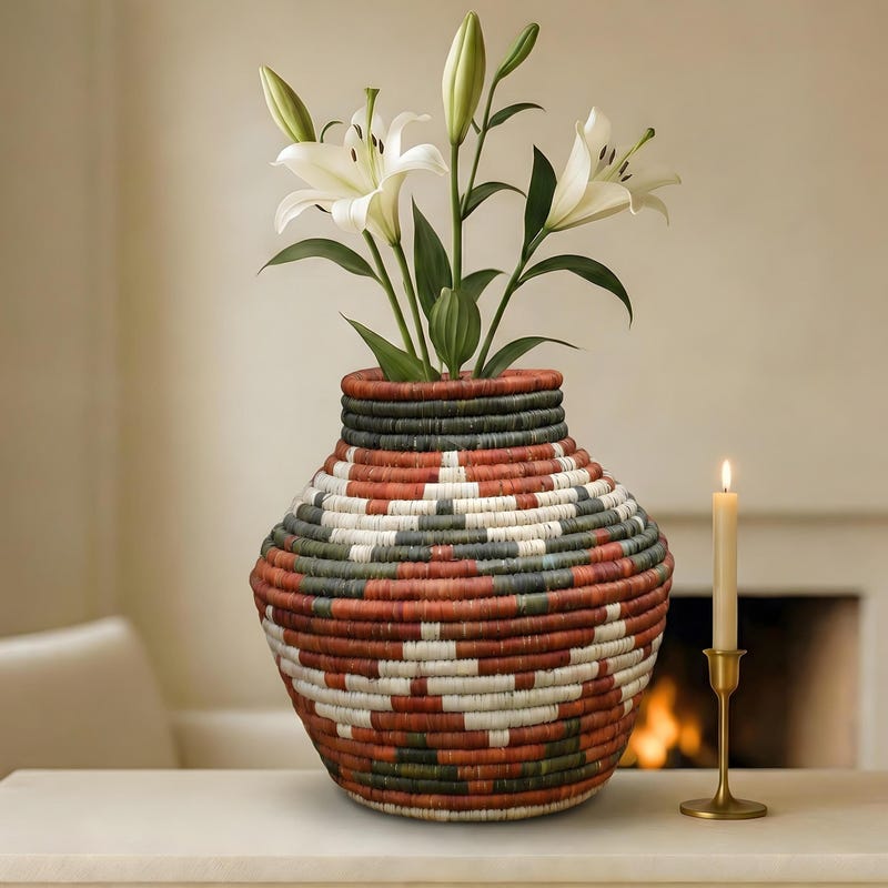 Woven Basket Terracotta - Etsy