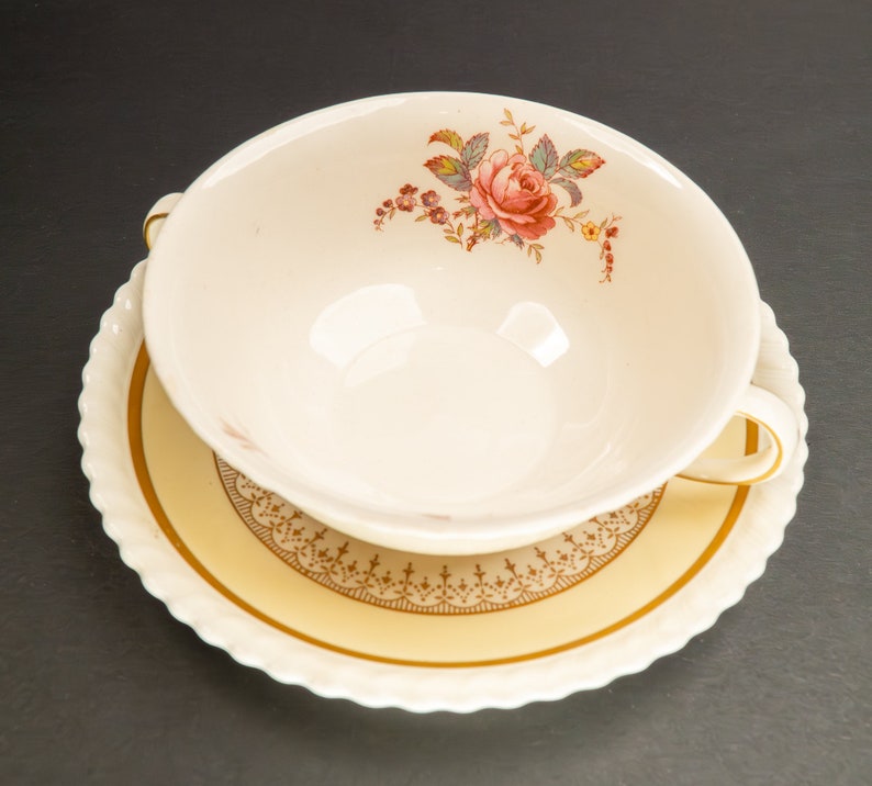 Double Handled Giant Tea Cup and Saucer From Johnson Bros - Etsy