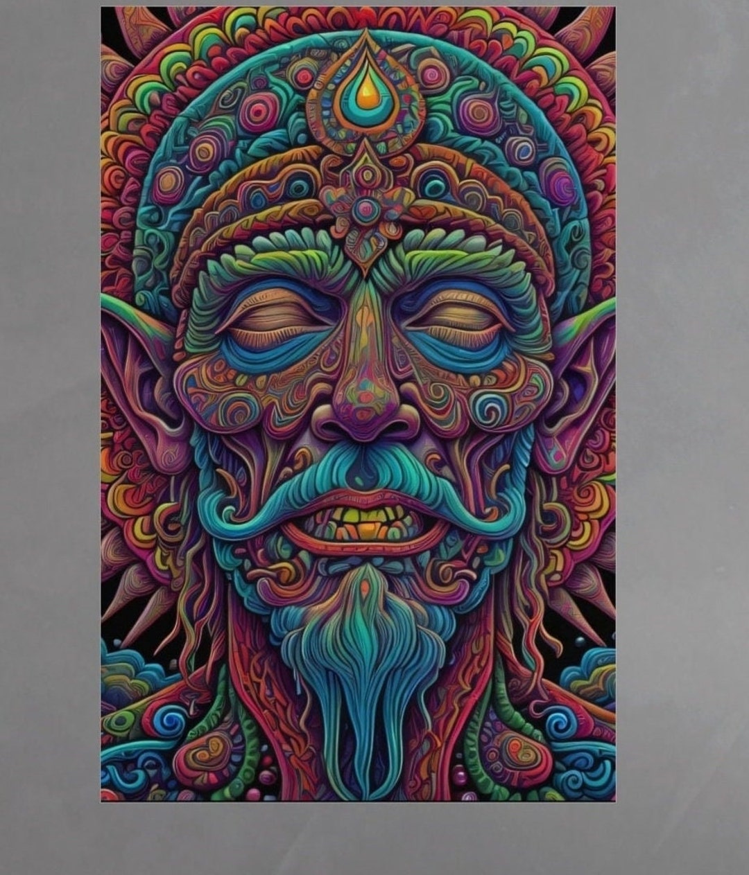 Psychedelic Figure Matte Finish Poster/wall Art - Etsy UK