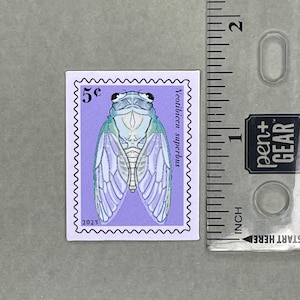 Cicada Postage Stamp | Stamp Sticker | Nature | Sticker | Die Cut ...