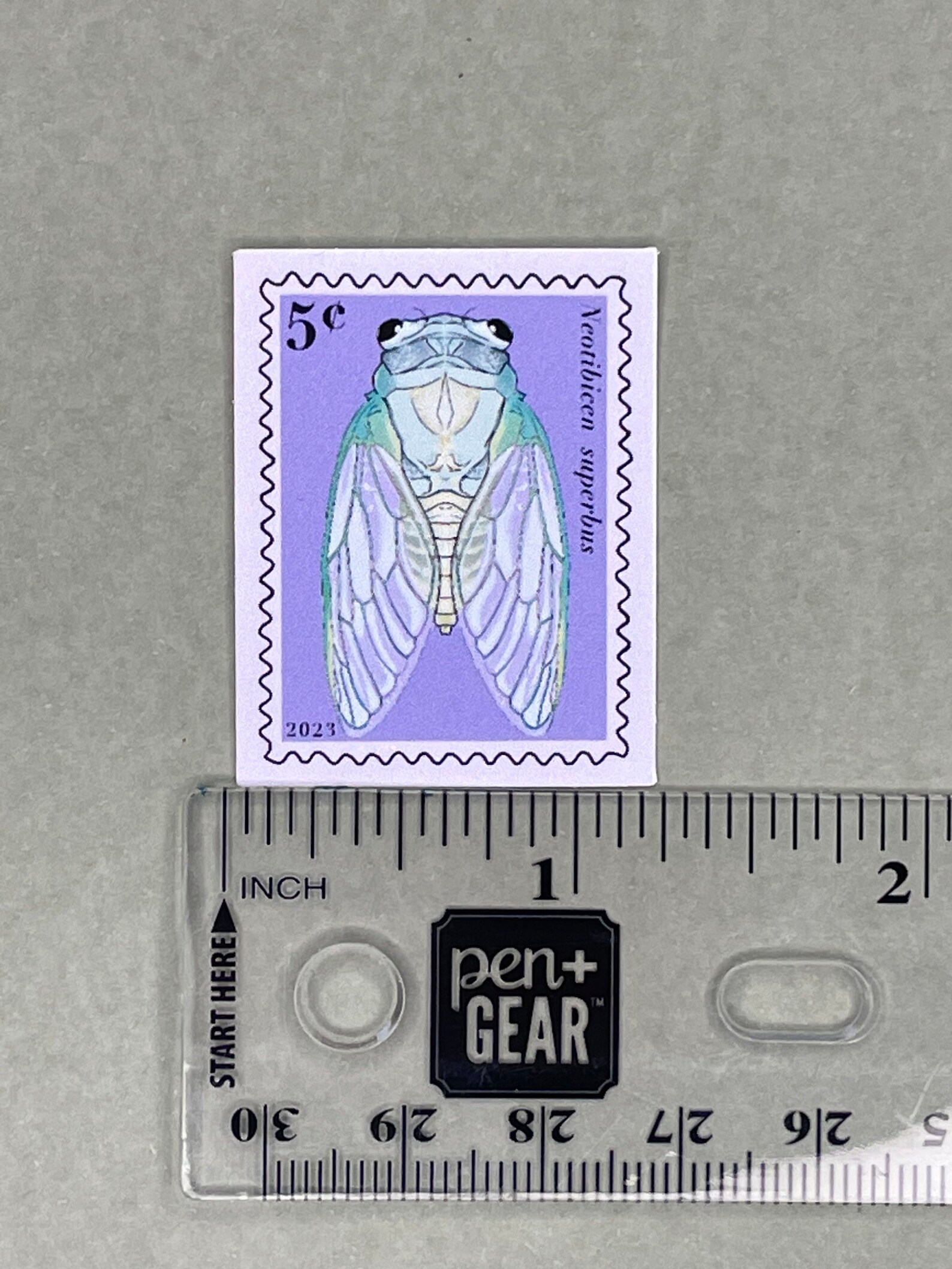 Cicada Postage Stamp | Stamp Sticker | Nature | Sticker | Die Cut ...