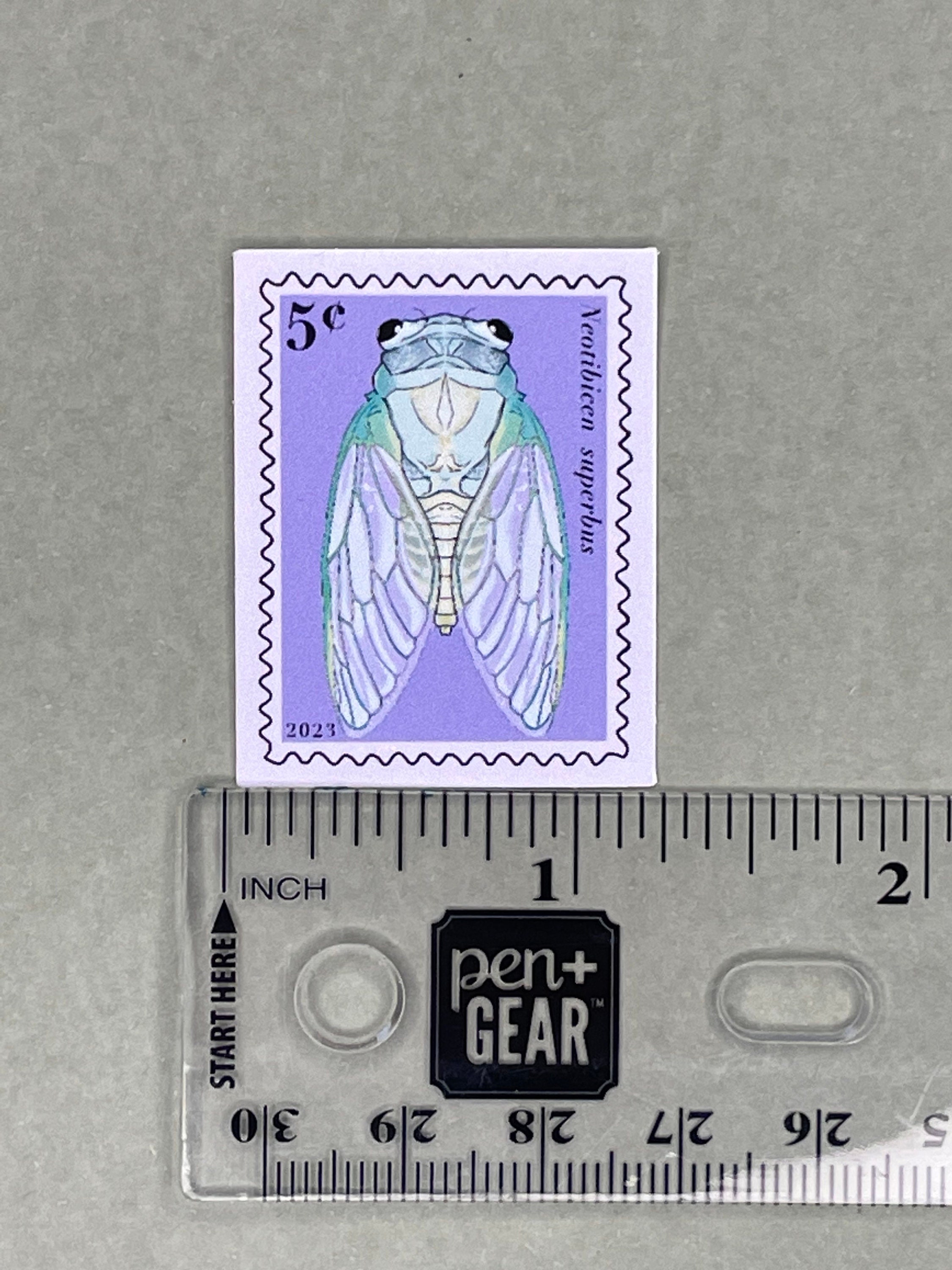 Cicada Postage Stamp | Stamp Sticker | Nature | Sticker | Die Cut ...