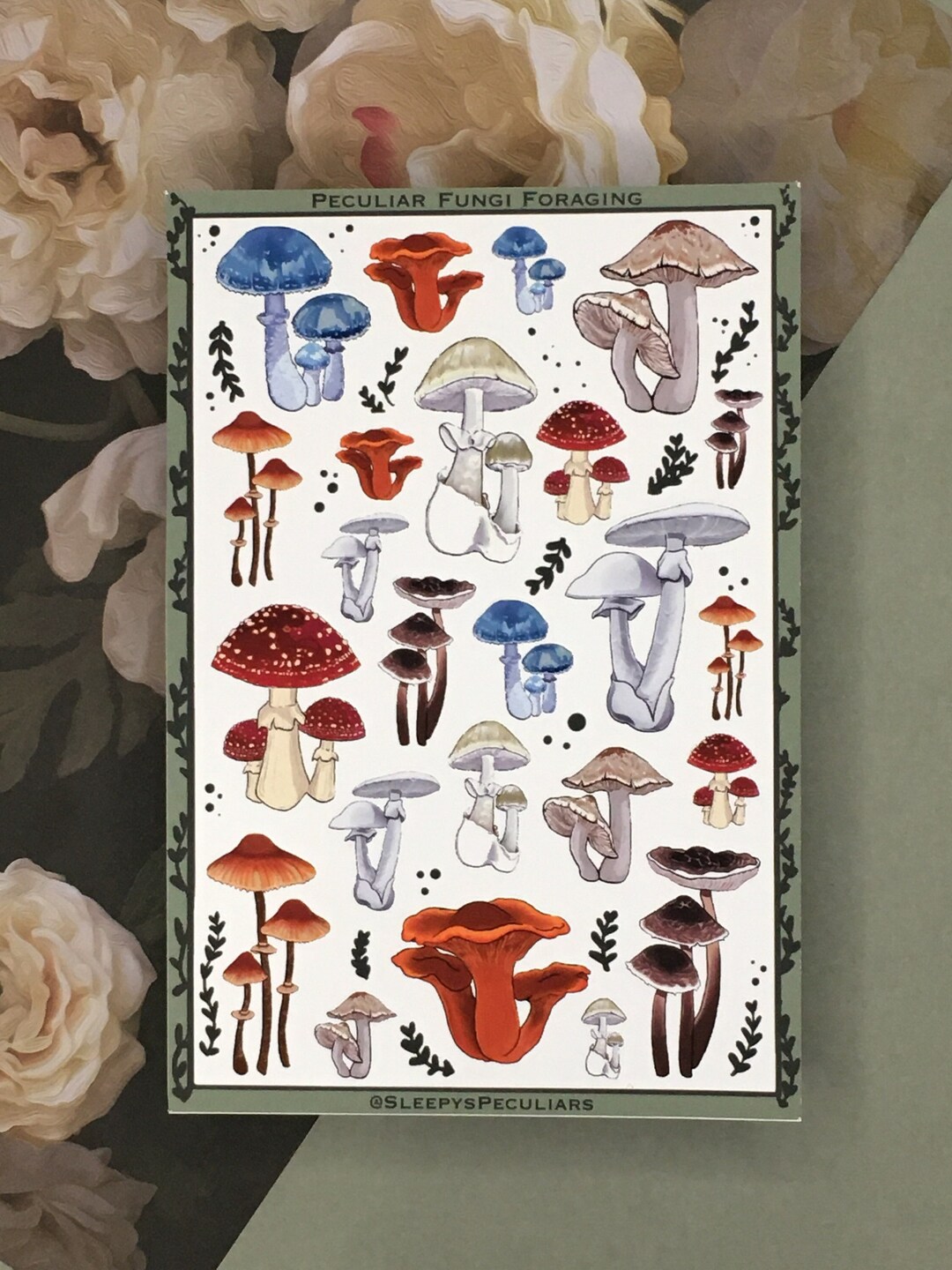 Peculiar Fungi Foraging Sticker Sheet Mushrooms Journaling Scrapbooking ...