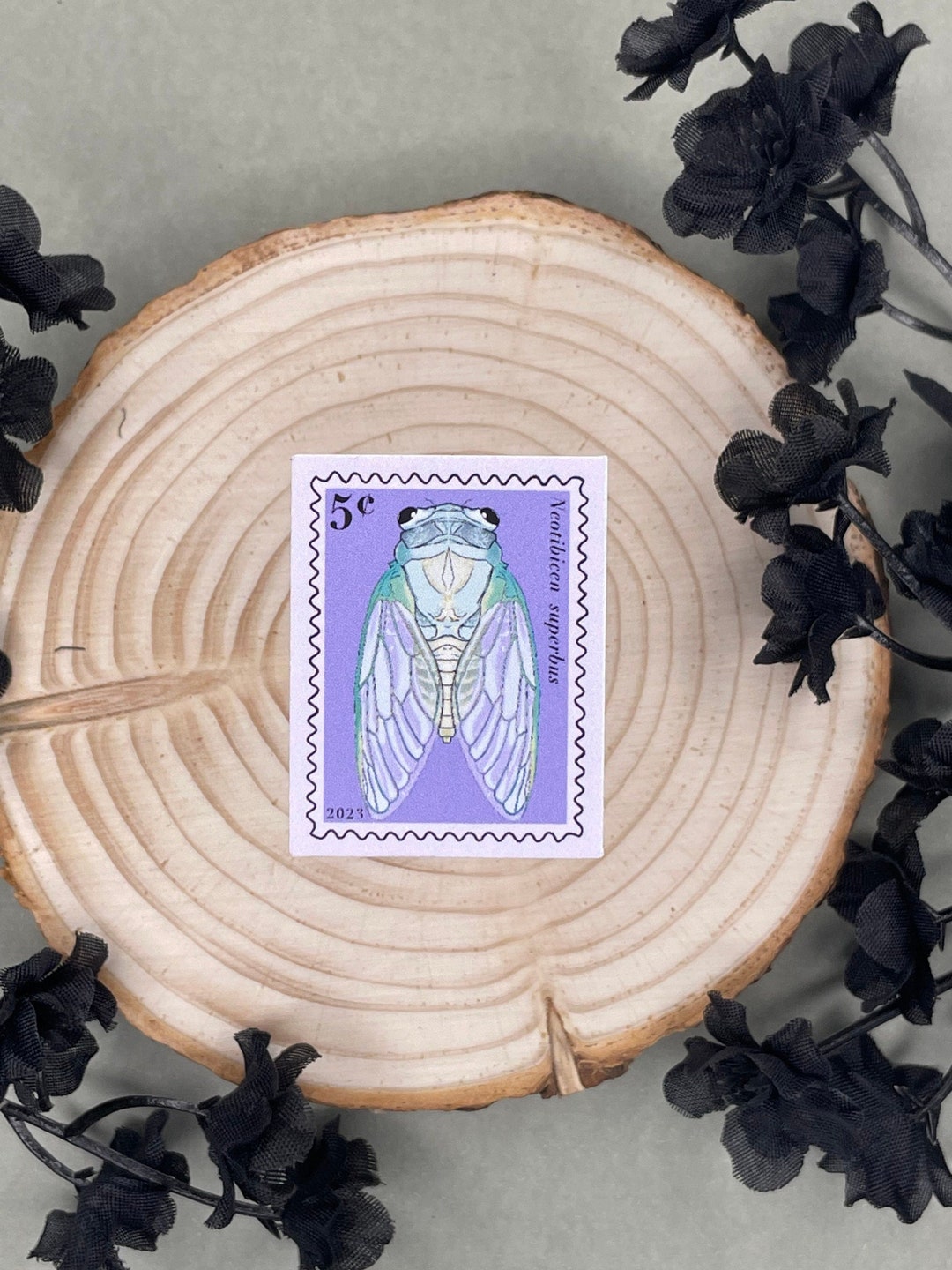 Cicada Postage Stamp | Stamp Sticker | Nature | Sticker | Die Cut ...