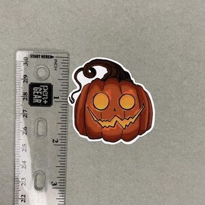Jack O' Lantern Sticker | Carved Halloween Pumpkin | Die Cut ...