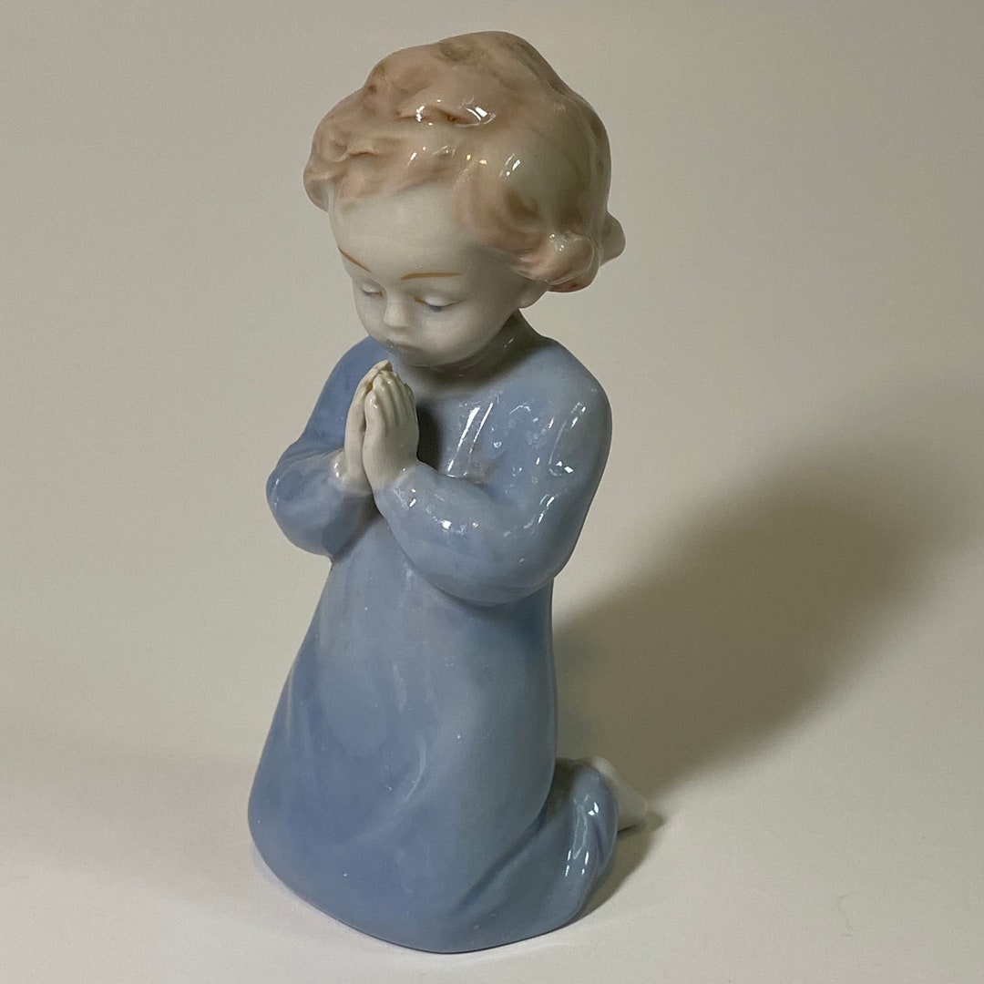 Vintage Metzler & Ortloff Porcelain Figurine of Child Praying Germany ...