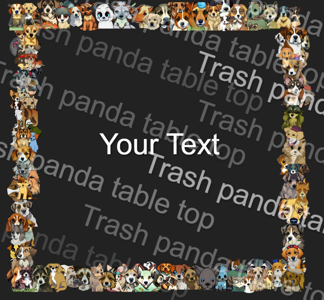 Cute Puppy Border Template | Transparent PNG | - Etsy