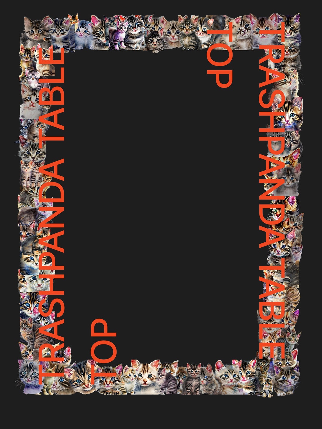 Cute Kitten Border Template | Transparent PNG | - Etsy