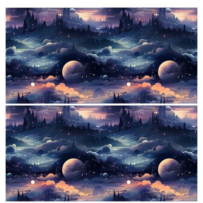 4 Night Sky Digital Papers Seamless Pattern Instant Download - Etsy