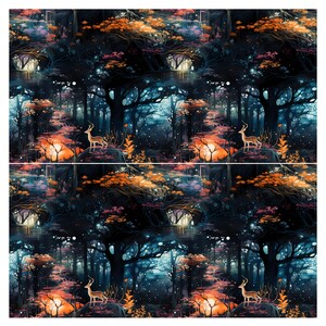 4 Magical Forest Watercolor Seamless Pattern Digital Papers Bundle ...