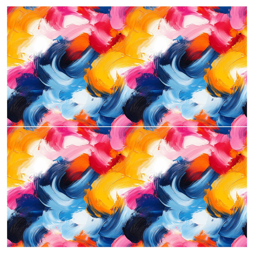 Colorful Chaos Seamless Digital Paper Pack, 4 Vibrant Abstract Patterns ...