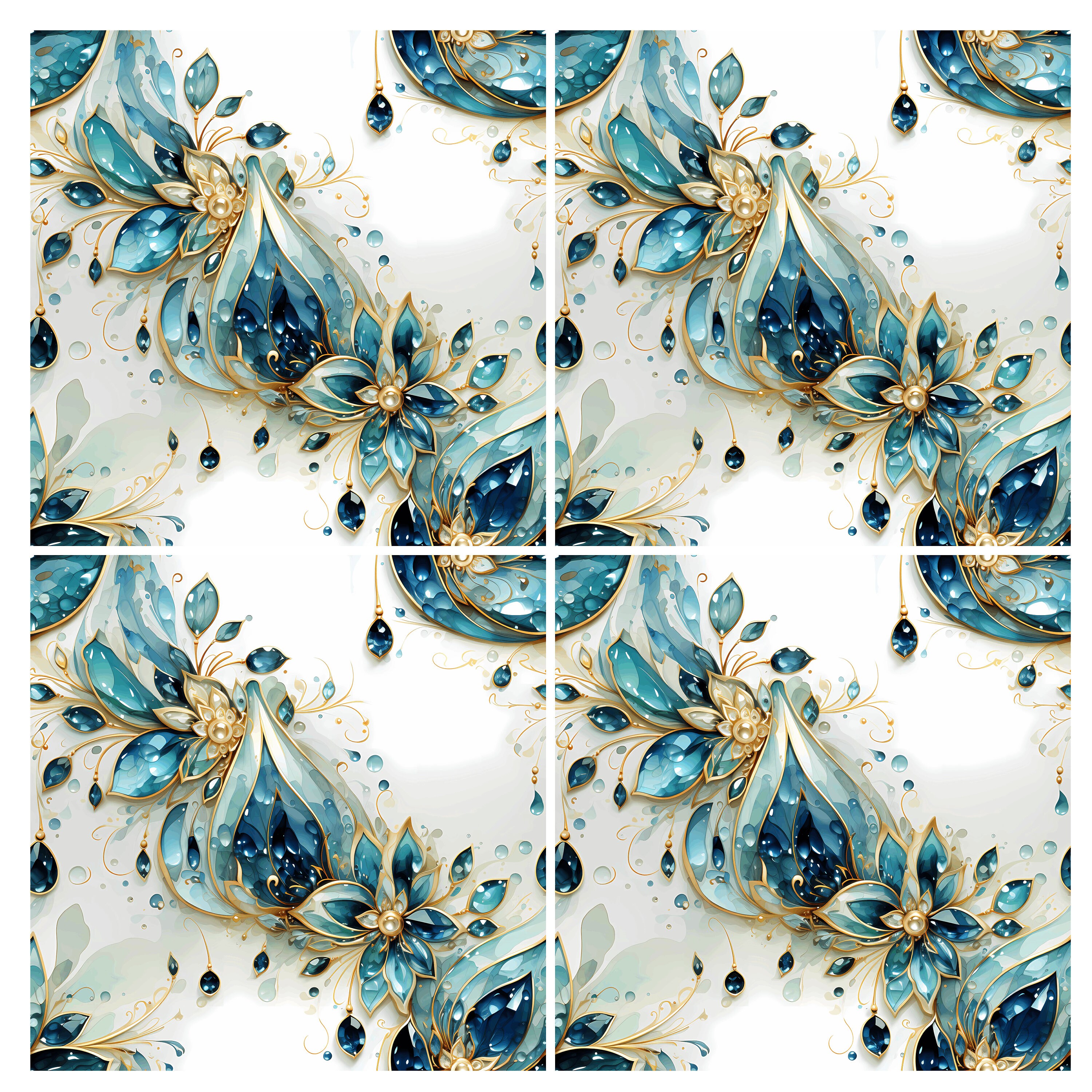 4 Contemporary Paisley Digital Papers Bundle, Paisley Seamless Pattern ...