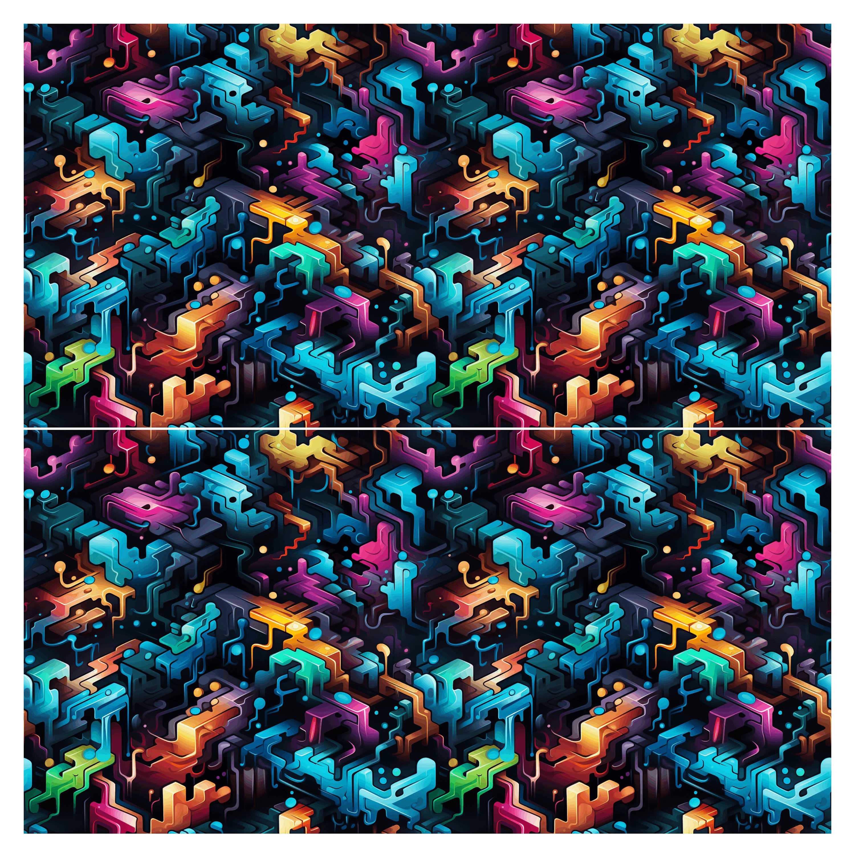 8-bit Tech Inspiration Seamless Digital Papers, 4 PNG Files, Commercial ...